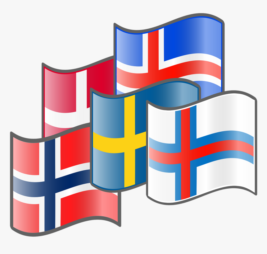 Nordic Flags Denmark Iceland Free Picture - Scandinavia Flag Png ...
