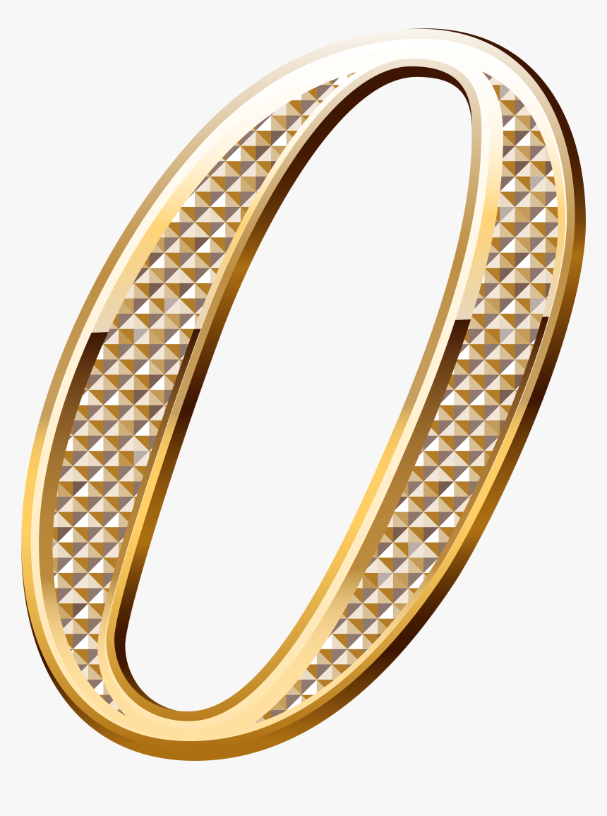 Transparent Wedding Rings Clip Art - Number Zero Gold Png, Png Download ...