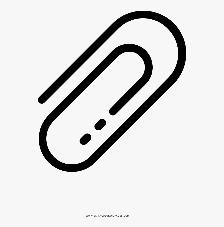 Paperclip Coloring Page - Line Art, HD Png Download , Transparent Png ...