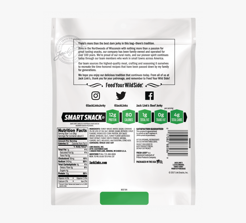 Turkey Jerky Nutrition Label, HD Png Download , Transparent Png Image ...