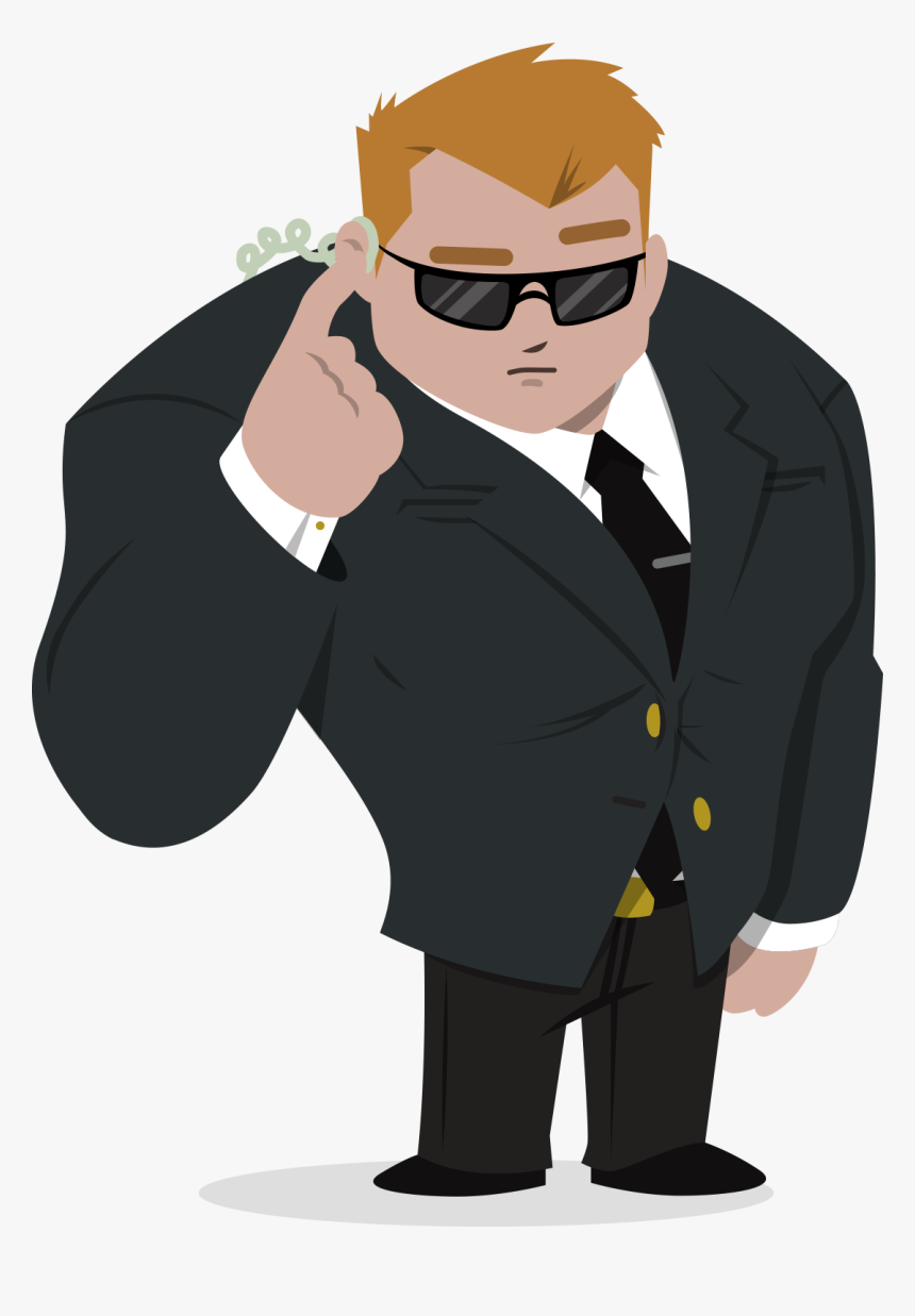 Security-dude - Cartoon Dude In A Suit, HD Png Download , Transparent ...