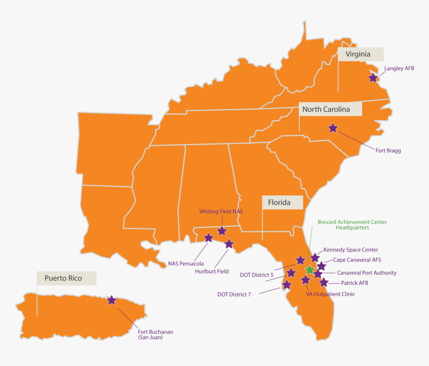 Names Of The States In The Southeast Region, HD Png Download ...