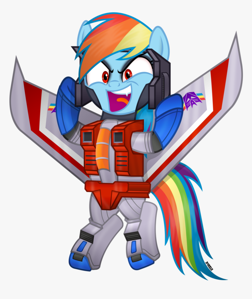 Starscream And Rainbow Dash Fanart, HD Png Download , Transparent Png ...