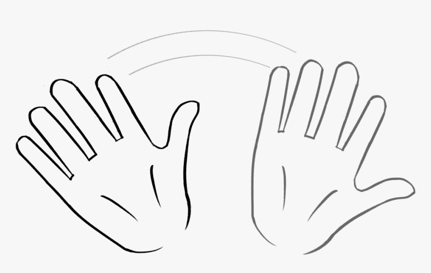 Waving - Line Art, HD Png Download , Transparent Png Image - PNGitem