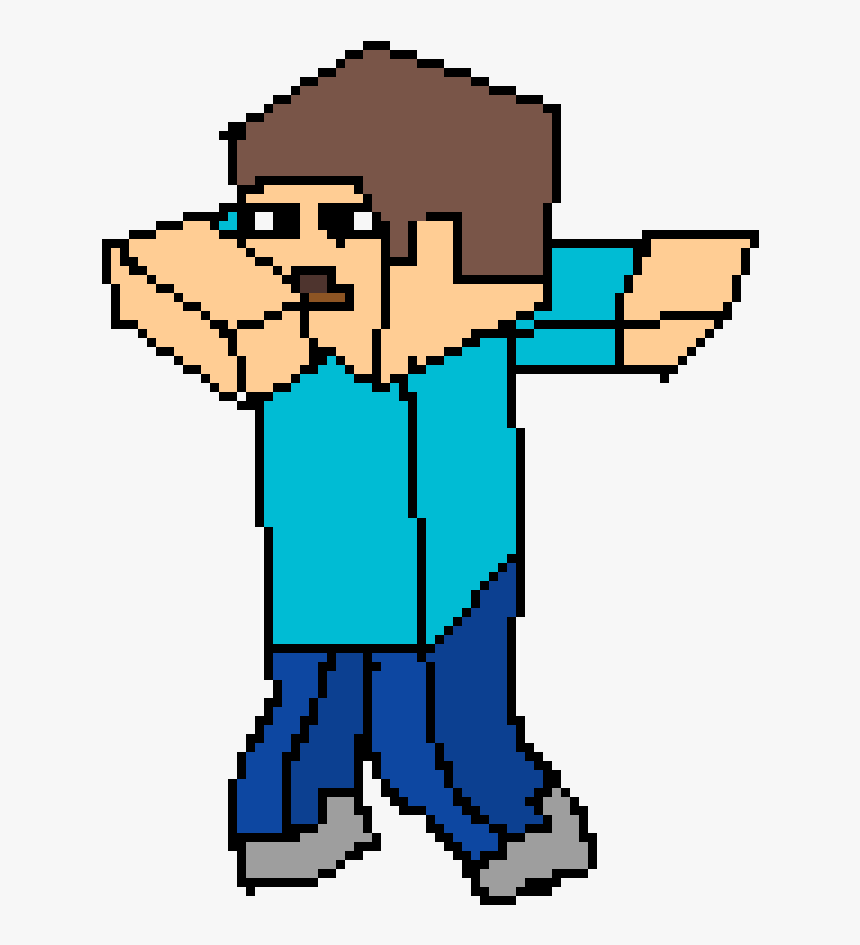 I Tried To Draw Minecraft Steve Dabbing - Steve Minecraft Human Art, HD ...
