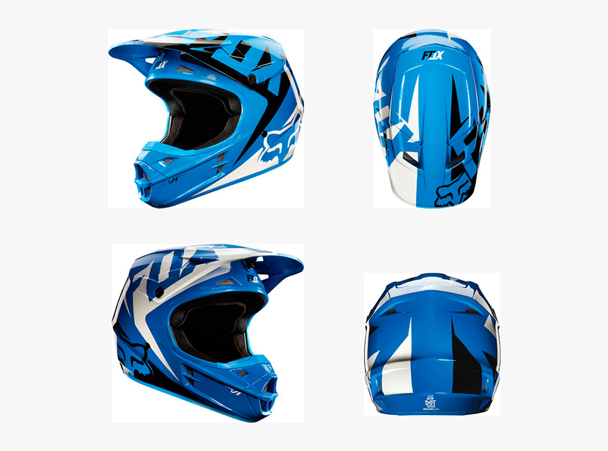 Fox Racing V1 Blue, HD Png Download , Transparent Png Image - PNGitem