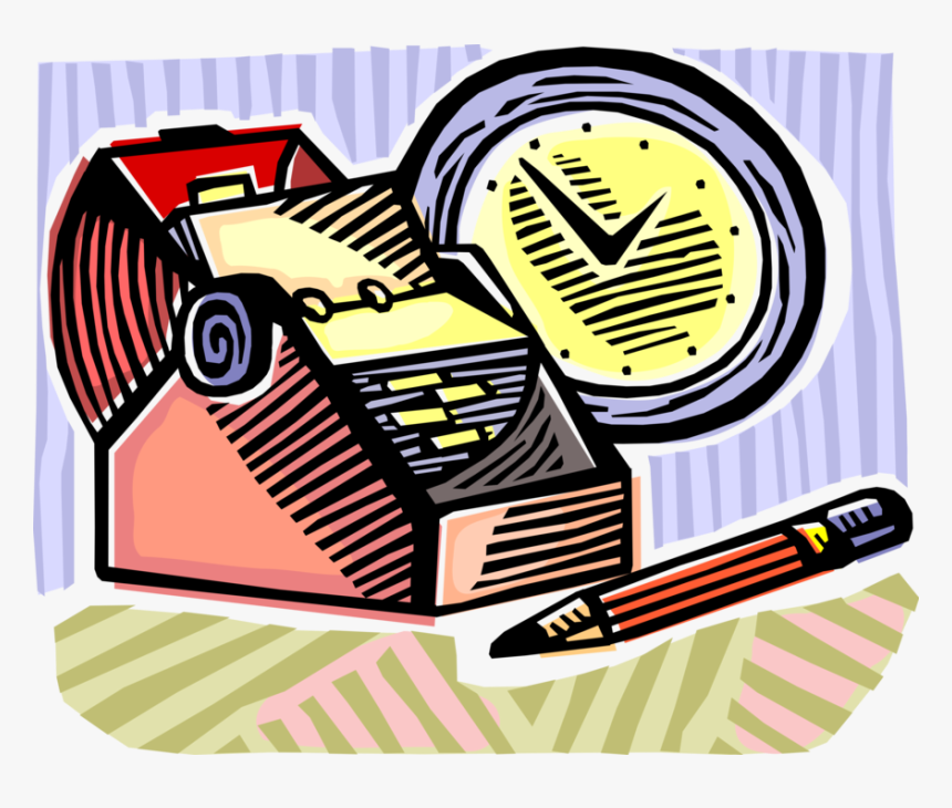 Vector Illustration Of Rolodex Rotating File Device, HD Png Download ...