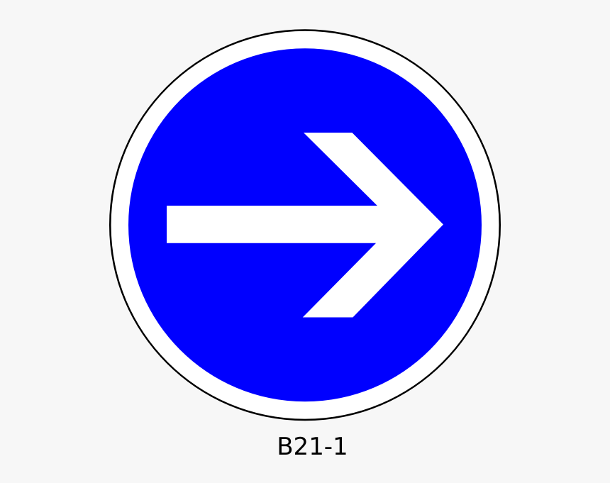 Right Direction Only Traffic Order Sign Vector Clip - Panneaux De ...