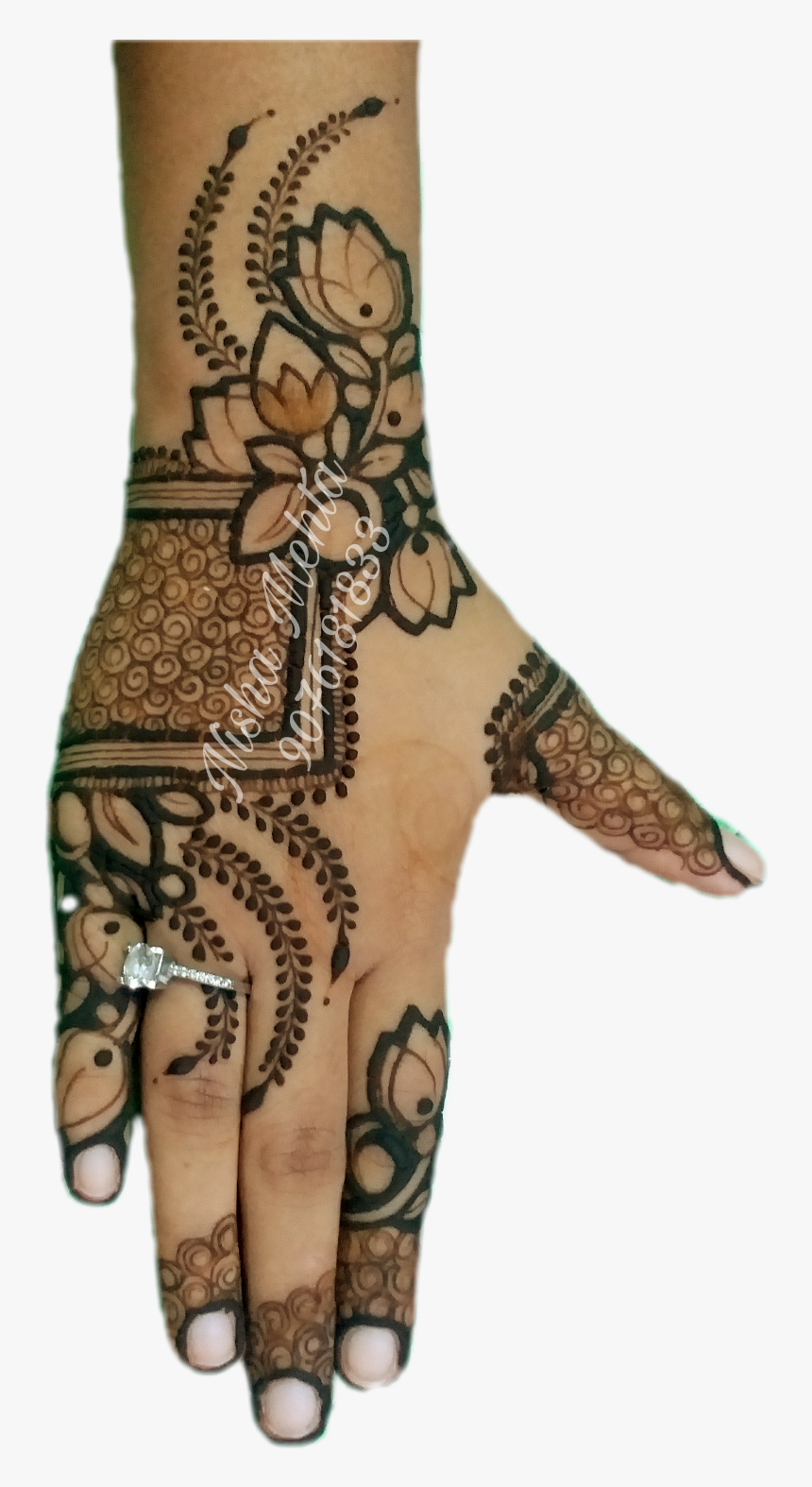 Mehndi Design By Monika Jain, HD Png Download , Transparent Png Image ...