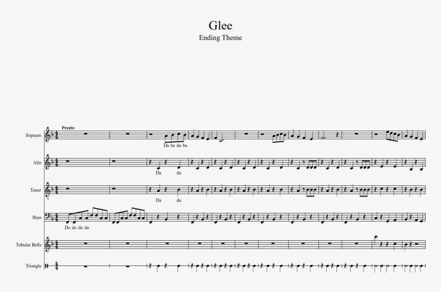 Glee Theme Song Sheet Music, HD Png Download , Transparent Png Image ...