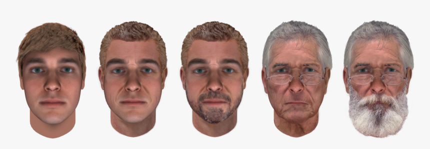 Male Facial Aging Chart, HD Png Download , Transparent Png Image - PNGitem