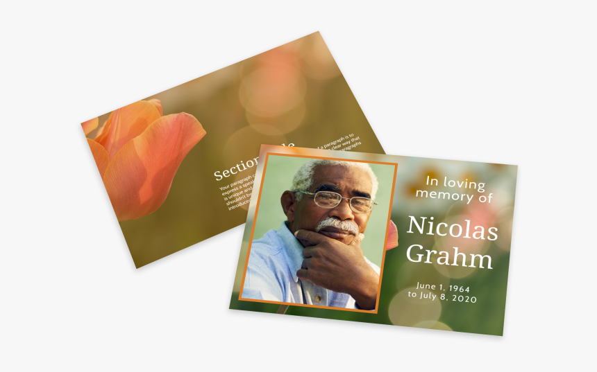 Loving Memory Card Template Preview - Senior Citizen, HD Png Download ...