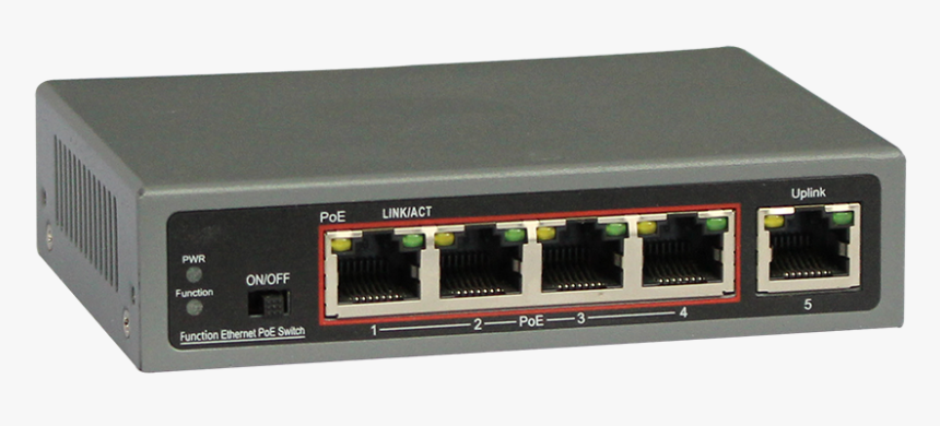 Poe4-65 - Network 4 Port Switch, HD Png Download , Transparent Png ...