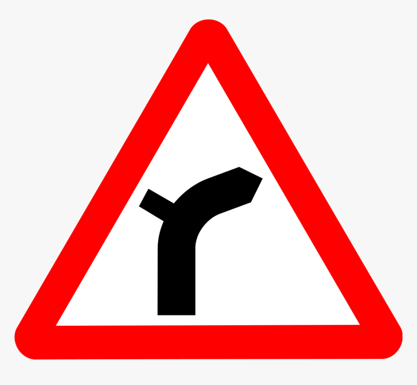 Transparent Curved Road Clipart - Sharp Curve Right Sign, HD Png ...