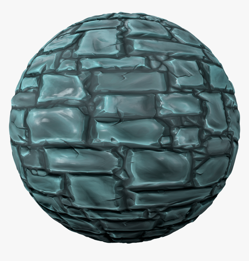 Free Hand Painted Stone Texture With Tiles - Sphere, HD Png Download ...