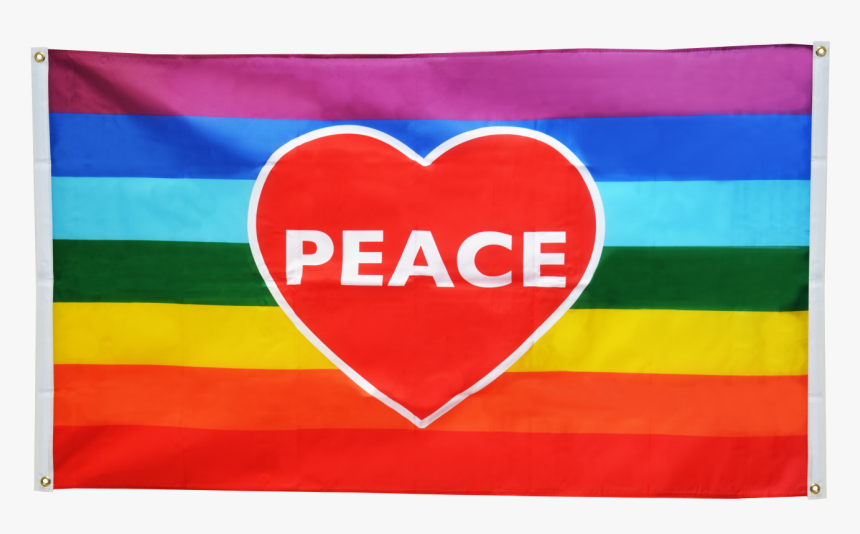 Rainbow Heart Flag Flag For Balcony, HD Png Download , Transparent Png ...