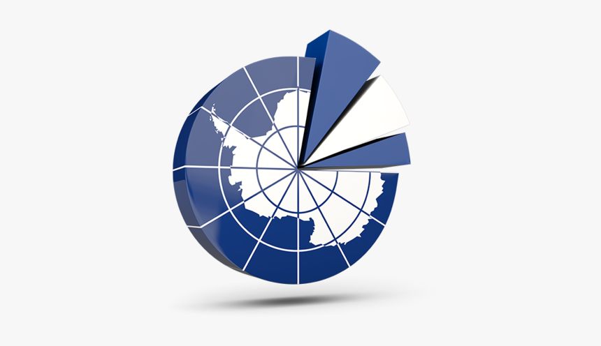 Pie Chart With Slices - Antarctica Flag, HD Png Download , Transparent ...