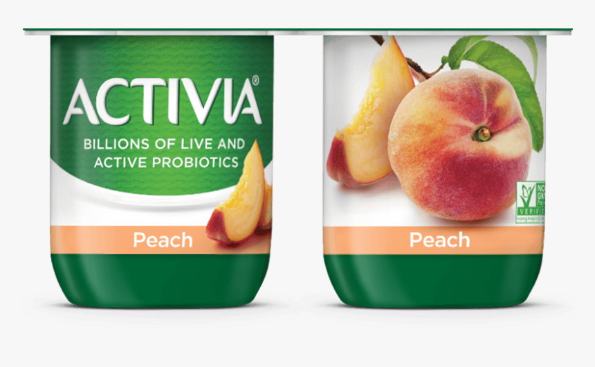 Activia® Peach Probiotic Yogurt - Activia Probiotic Yogurt, HD Png ...