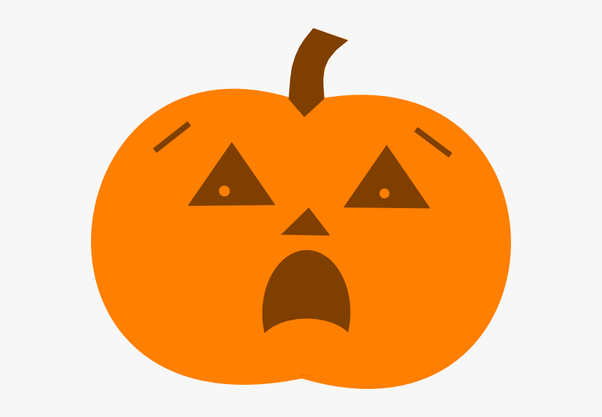 Orange Scared Svg Clip Arts - Jack-o'-lantern, HD Png Download ...