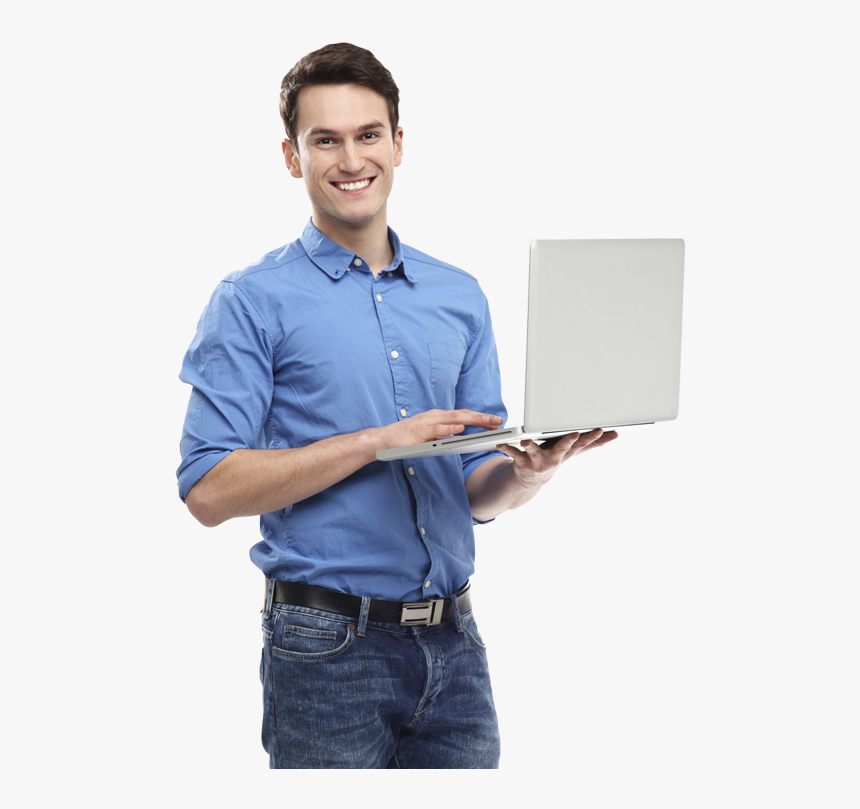 Thumb Image - Man With Computer Png, Transparent Png , Transparent Png ...