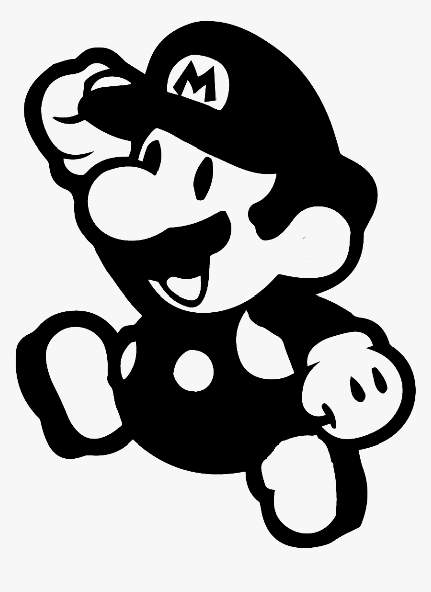 19 Mario Png Free Stock Black And White Huge Freebie - Paper Mario ...