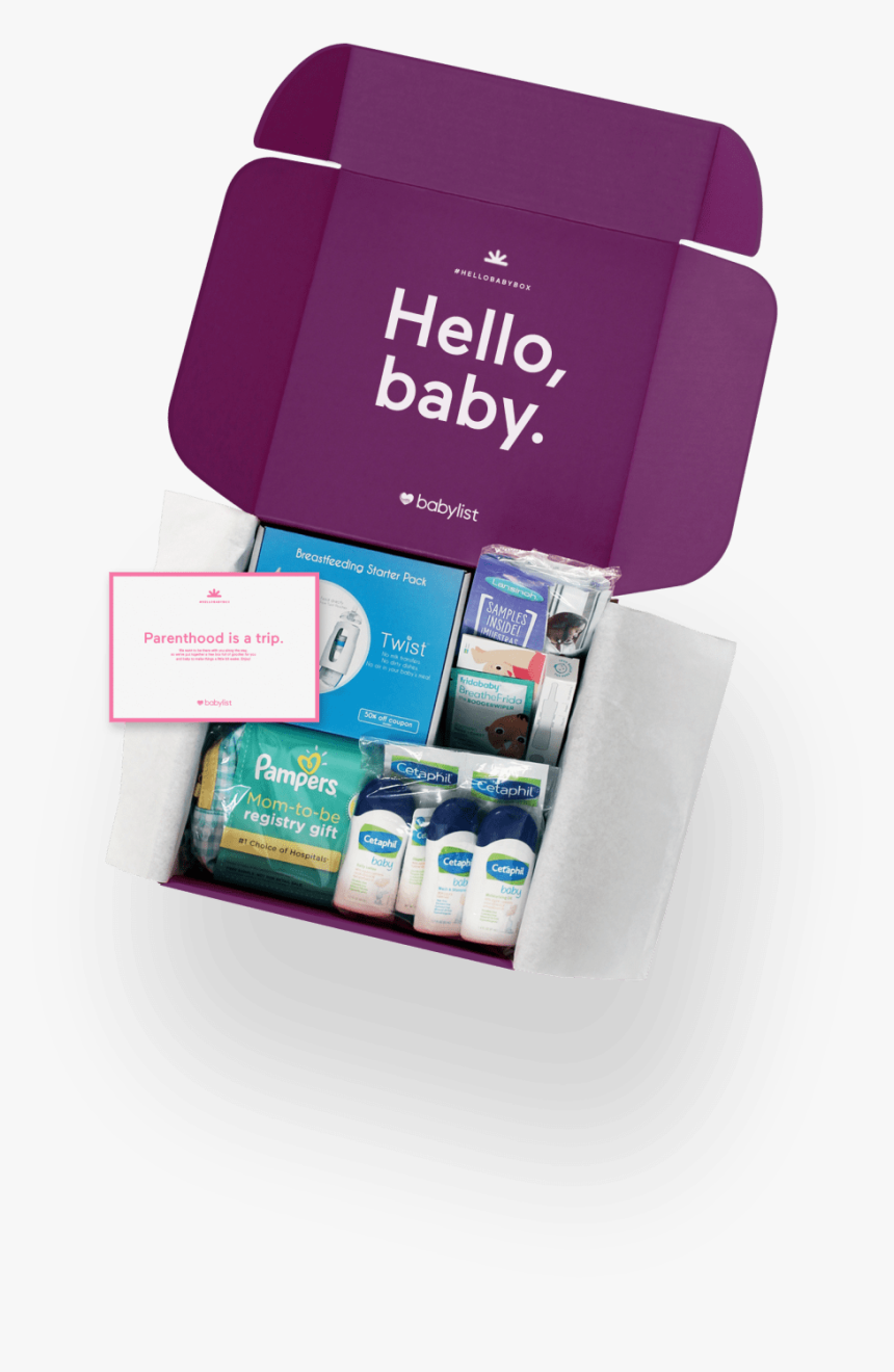 Get Your Free Hello Baby Box - Babylist Hello Baby Box, HD Png Download ...