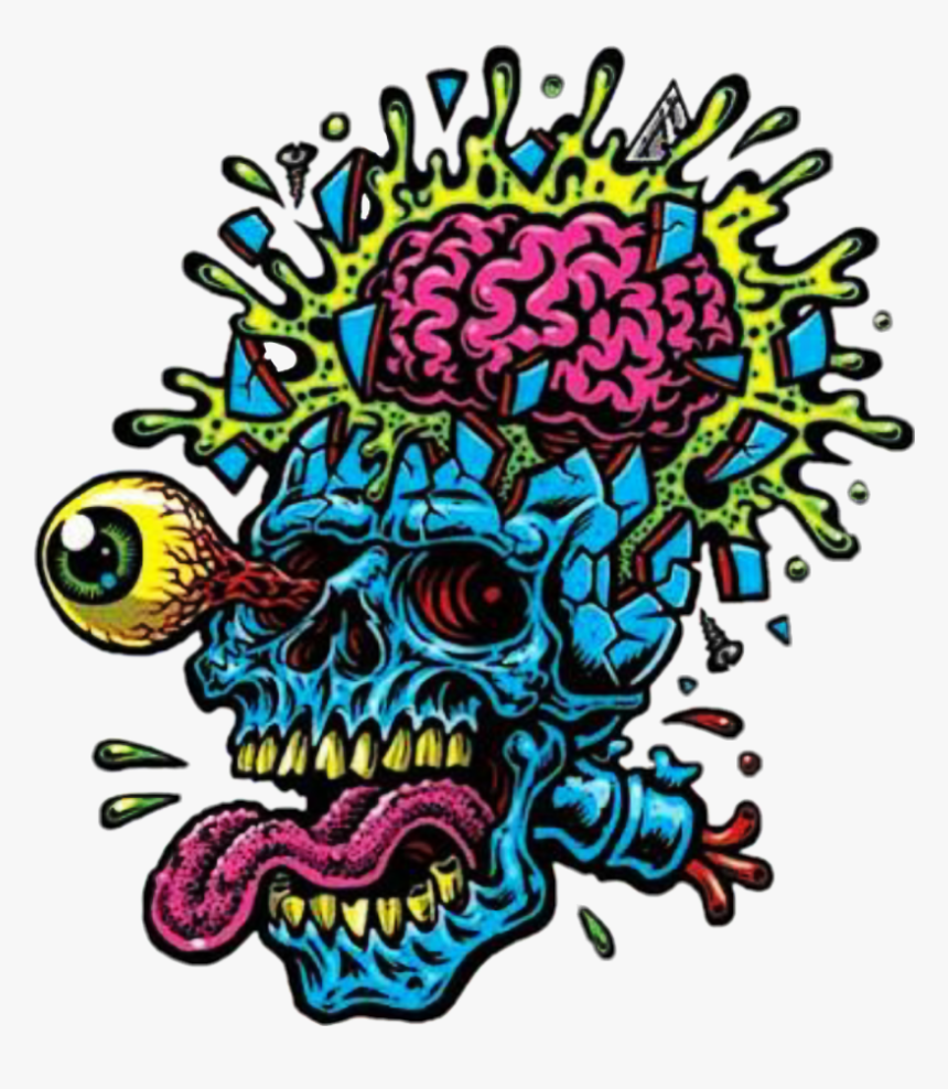 Skull Skulls Calavera Zombie Art Crazy Toxic Cool Stick - Santa Cruz ...