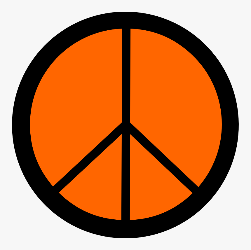 Orange Peace Symbol 12 Scallywag Peacesymbol - Raised Fist Artwork, HD ...