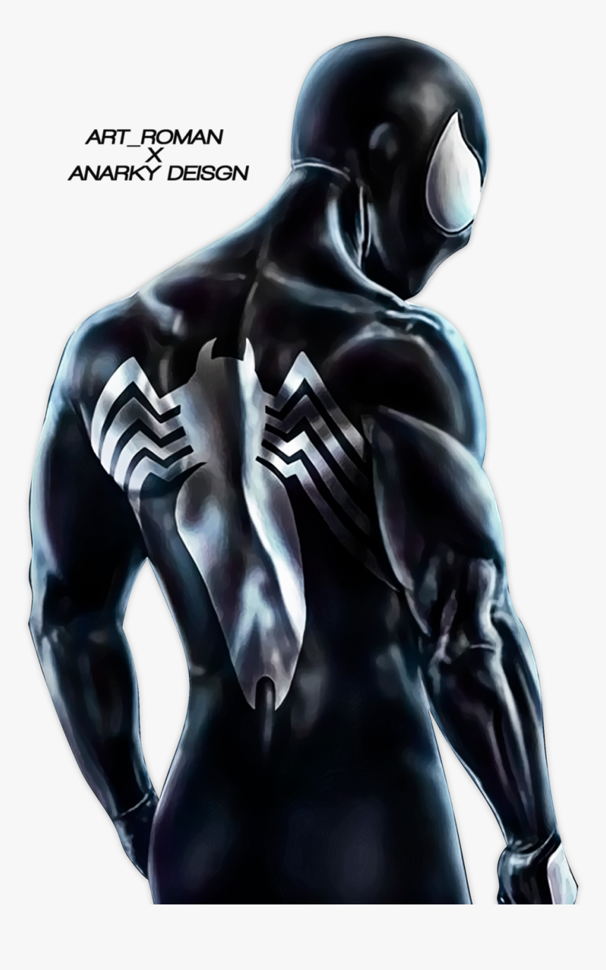Black Spiderman Back Logo