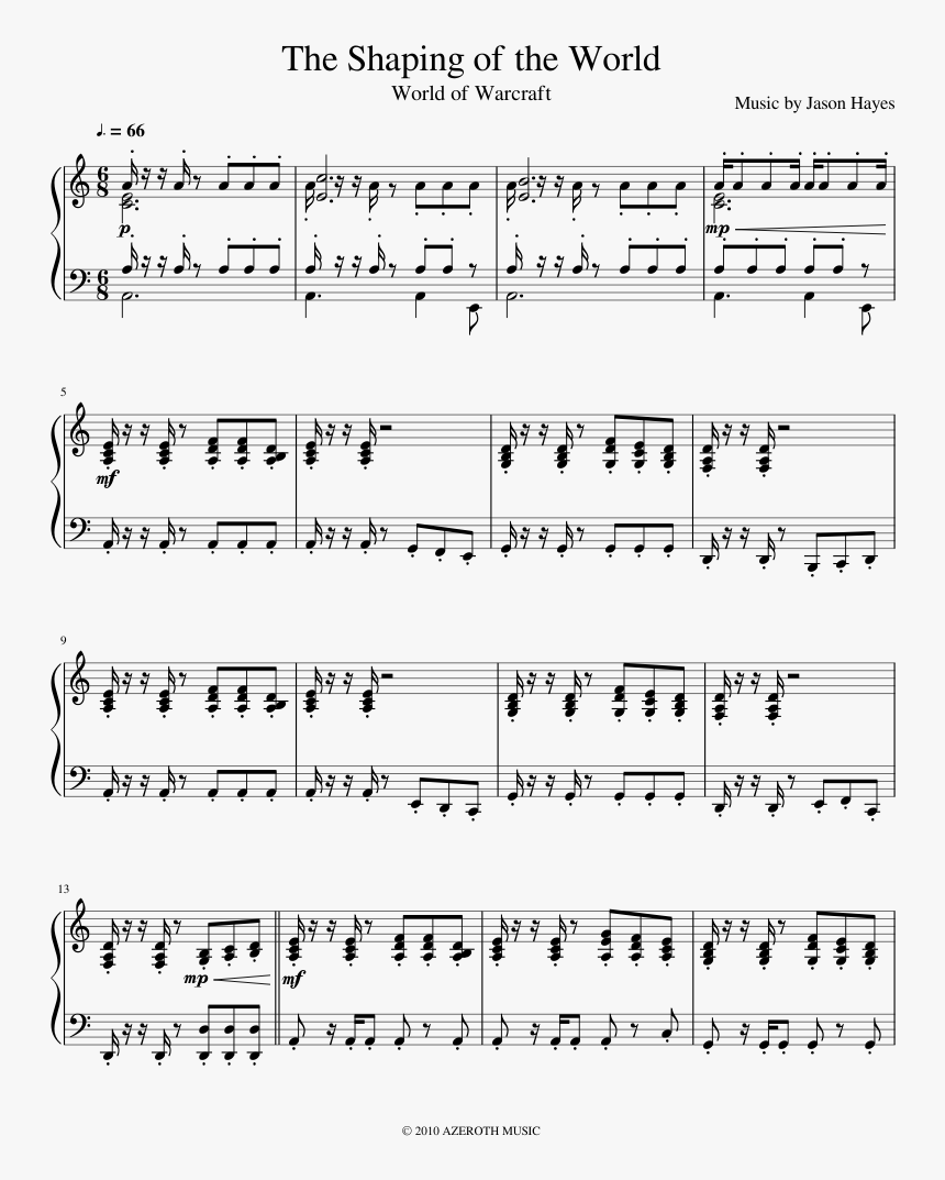 Shaping Of The World Sheet Music, HD Png Download , Transparent Png ...