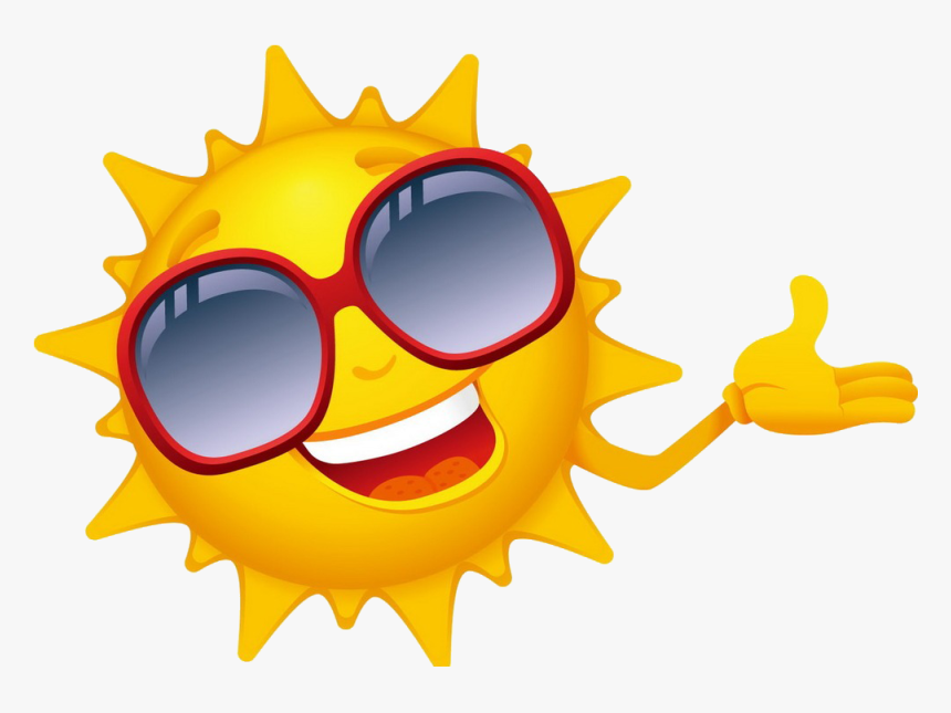 Transparent Sunglasses Clip Art - Summer Sun Clipart, HD Png Download ...