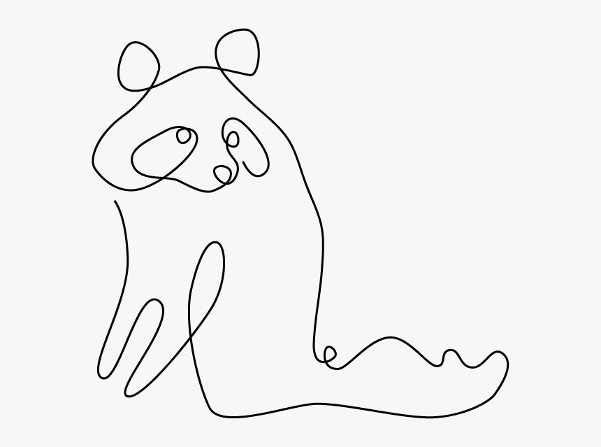Raccoon Line Art