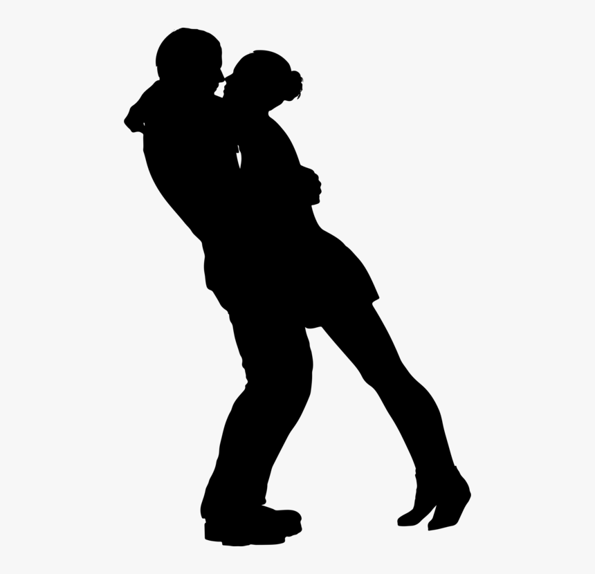 Couple Hugging Silhouette