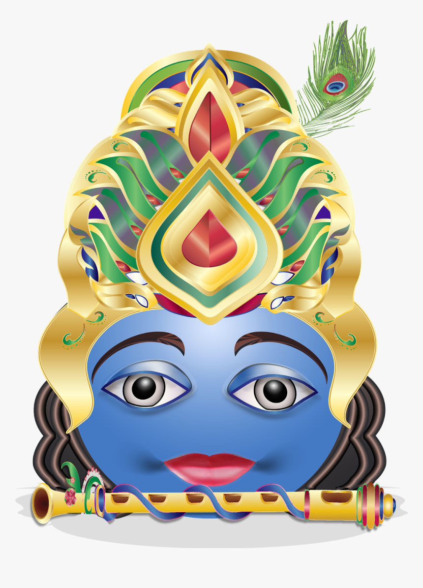 Krishna Emoticon Smiley Free Photo - Krishna Peacock Feather Png ...