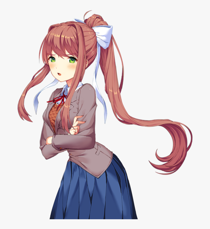 Monika Ddlc Full Body, HD Png Download , Transparent Png Image - PNGitem