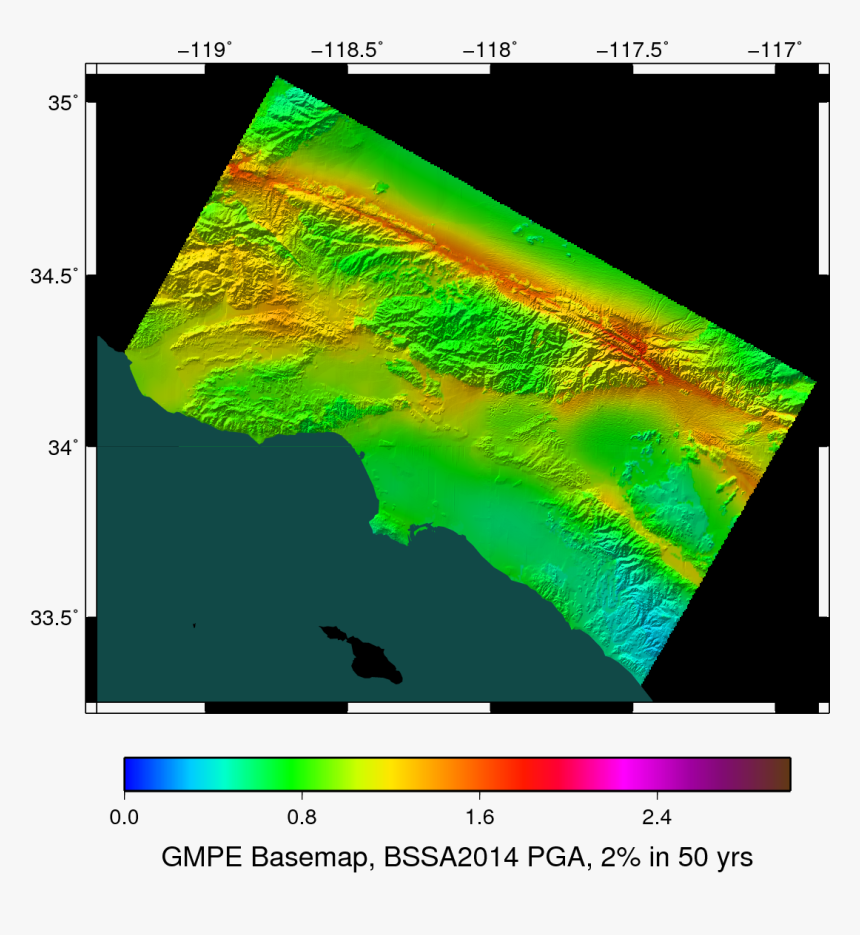 Topography Example In Gmt, HD Png Download , Transparent Png Image ...
