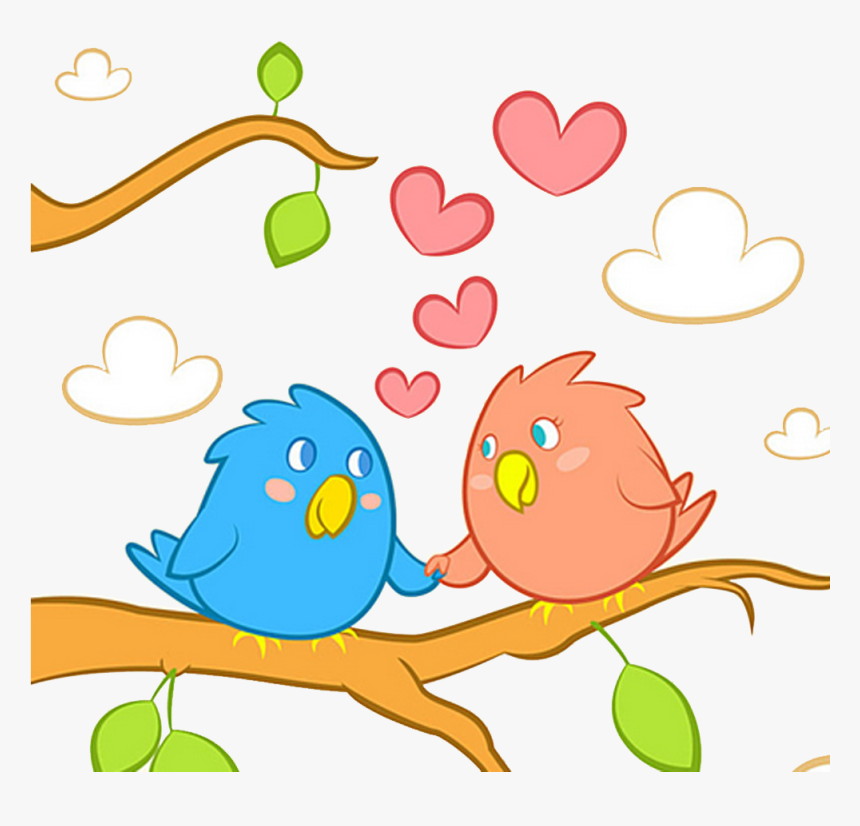 Birds Vector Couple - Cute Love Bird Clipart, HD Png Download ...