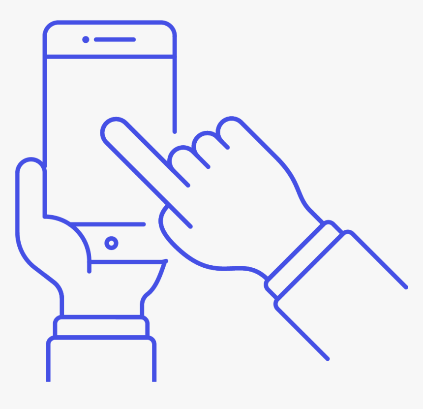 08 Iphone Hand Touch - User With Iphone Icon, HD Png Download ...