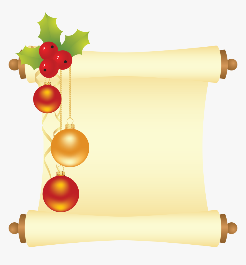 Transparent Scroll Clipart - Christmas Scroll Clipart, HD Png Download ...