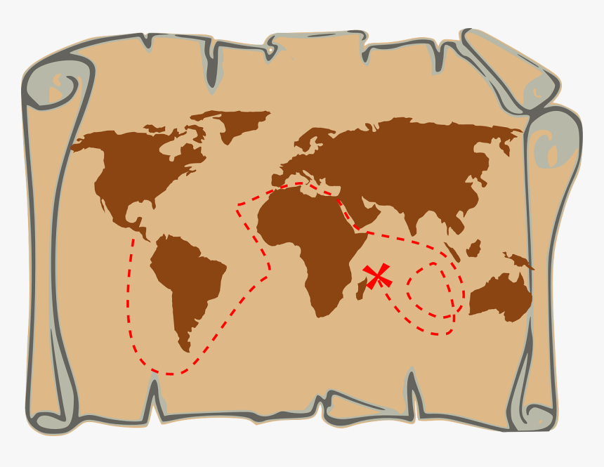 Transparent Scroll Png Image - Map Clipart, Png Download , Transparent ...