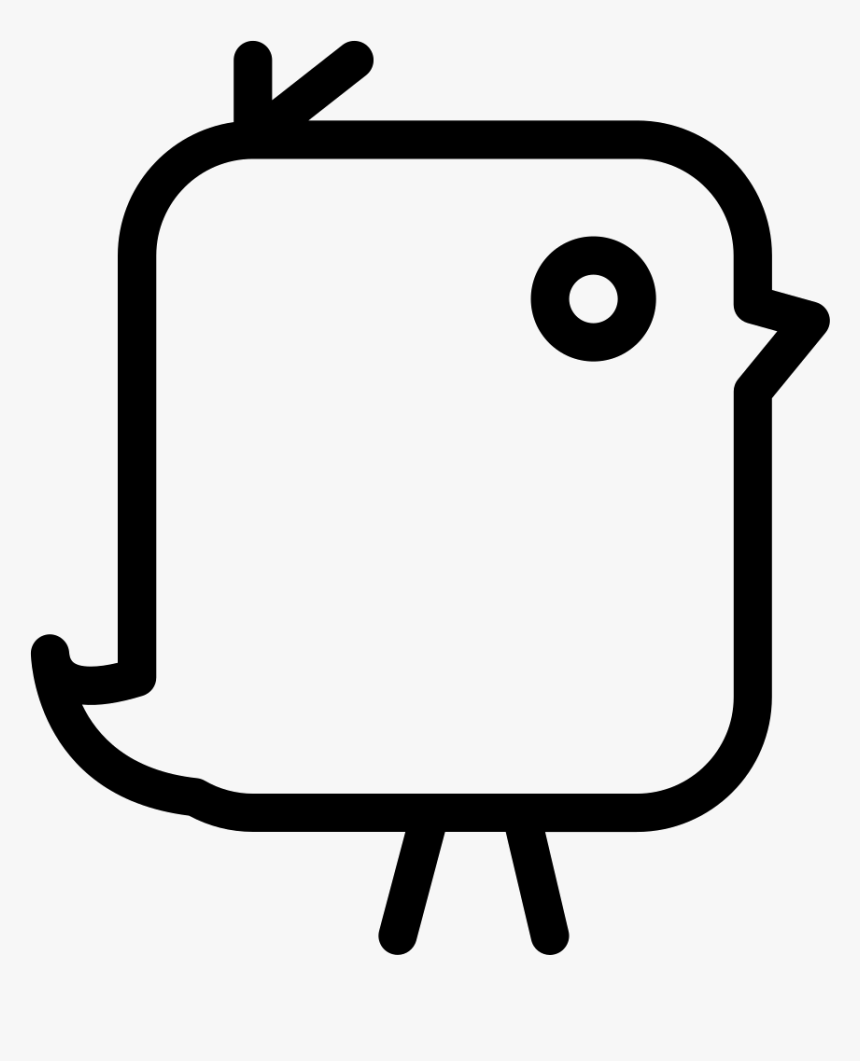 Bird Of Cute Rounded Rectangular Shape - Bird Shape Png, Transparent ...