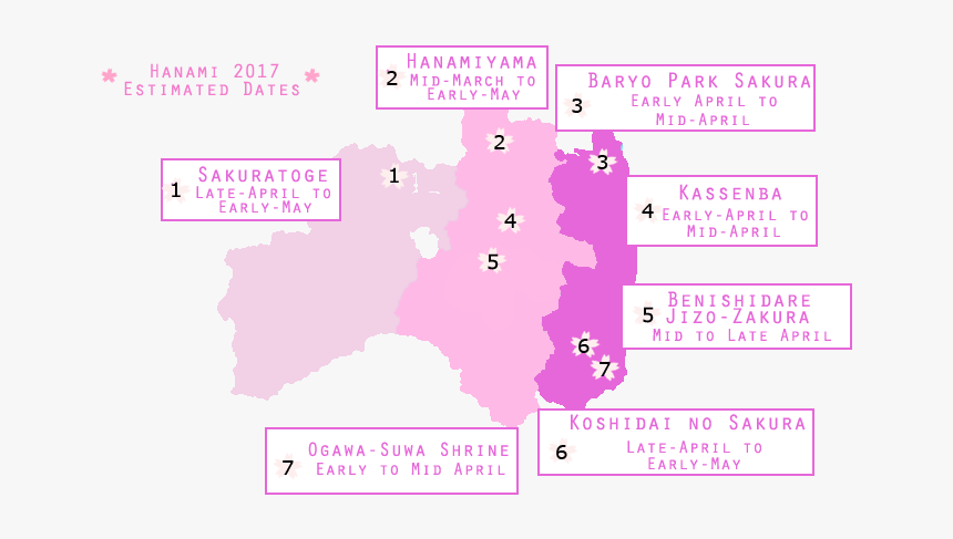 Fukushima Sakura Map, HD Png Download , Transparent Png Image - PNGitem