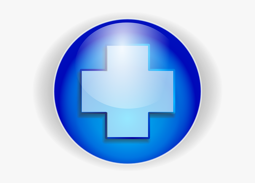 Cross, Blue, Button, Shiny, Plus, Add - Green Cross, HD Png Download ...