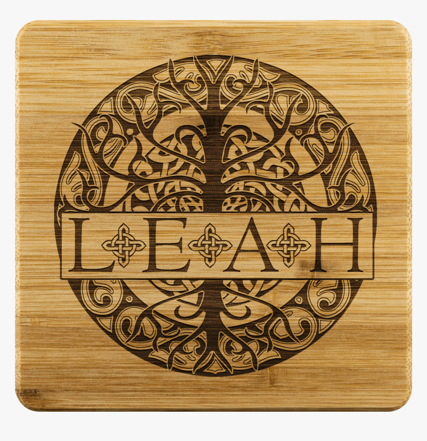 Celtic Leah Tree Bamboo Coasters Class, HD Png Download , Transparent ...