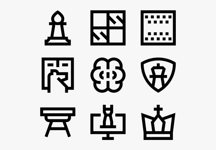 Chess - Black And White Icons, HD Png Download , Transparent Png Image ...