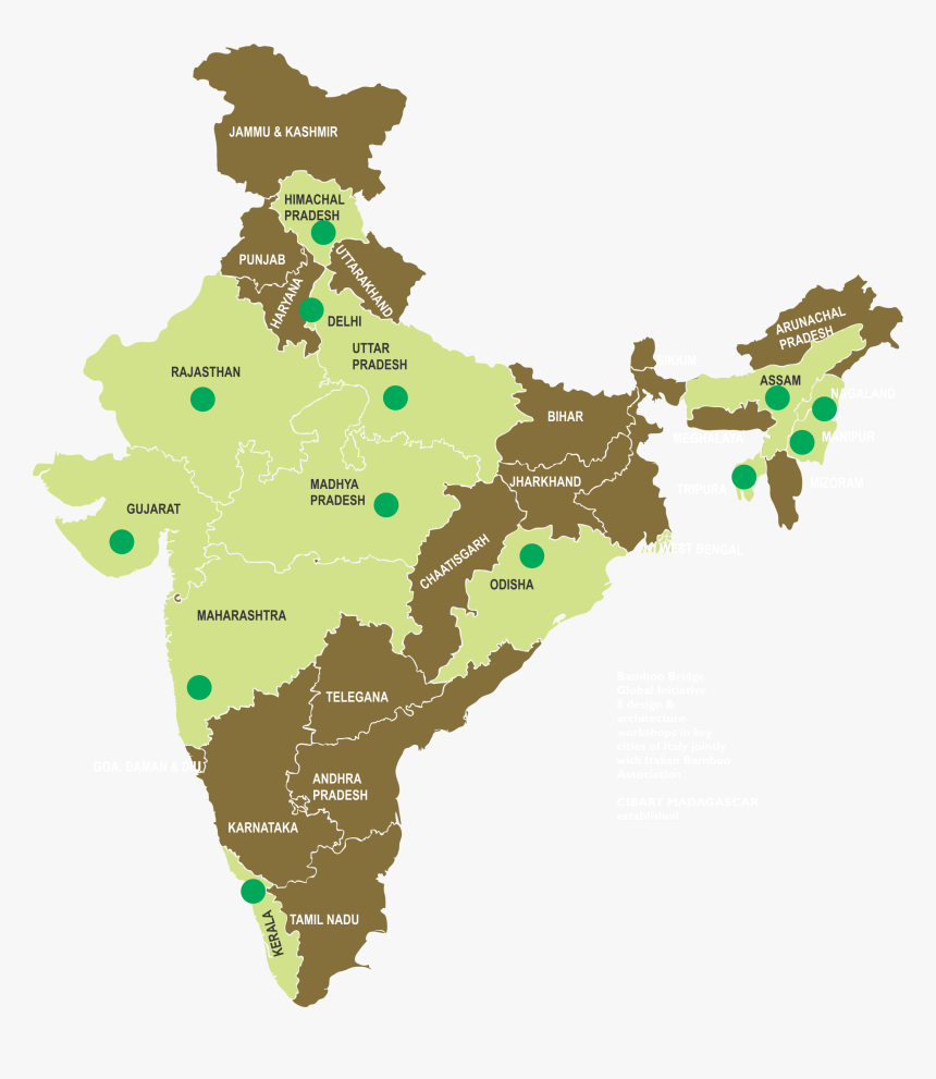 Bamboo In India Map, HD Png Download , Transparent Png Image - PNGitem