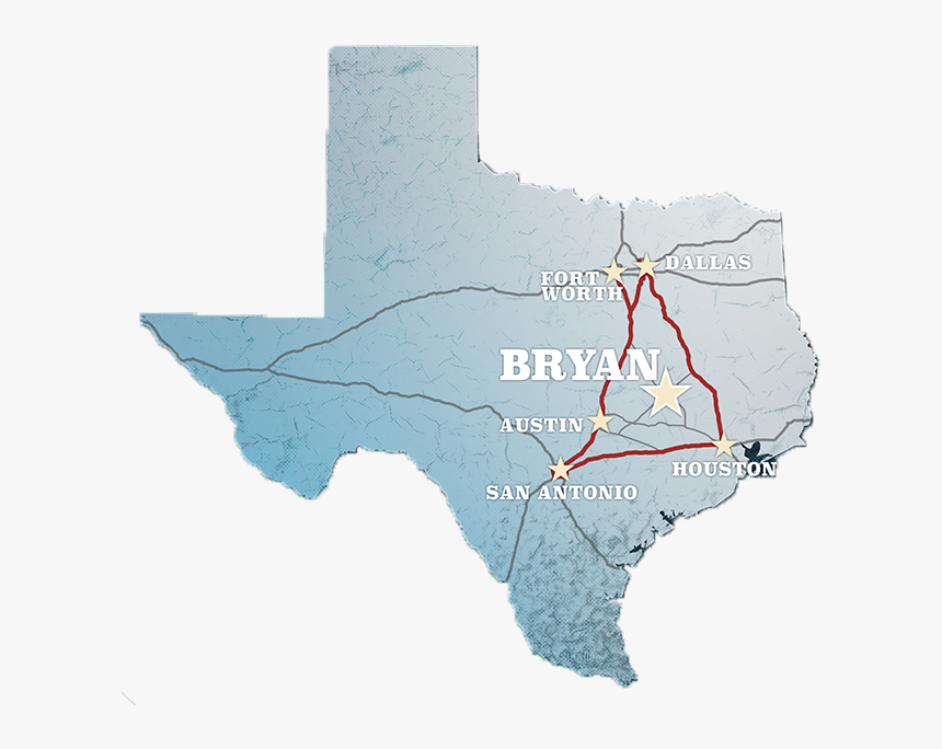 Map Of Texas - Bryan Tx On A Map, HD Png Download , Transparent Png ...