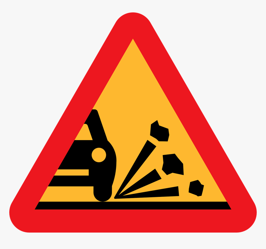 Loose Stones Road Sign, HD Png Download , Transparent Png Image - PNGitem