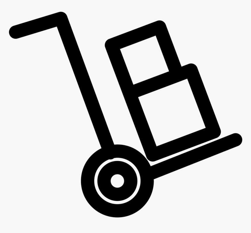 Push Cart With Boxes - Boxes On Trolley Symbol, HD Png Download ...