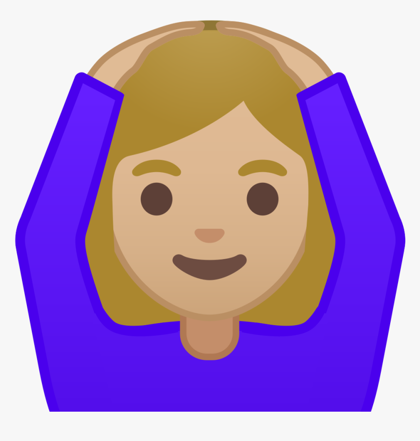 Woman Gesturing Ok Medium Light Skin Tone Icon - Emoji Persona Haciendo ...